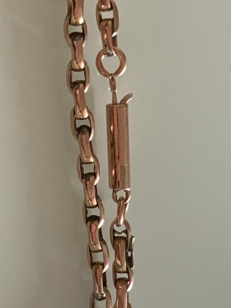 Antique 9 Carat Rose Gold Chain 8.5 Grams For Sale at 1stDibs
