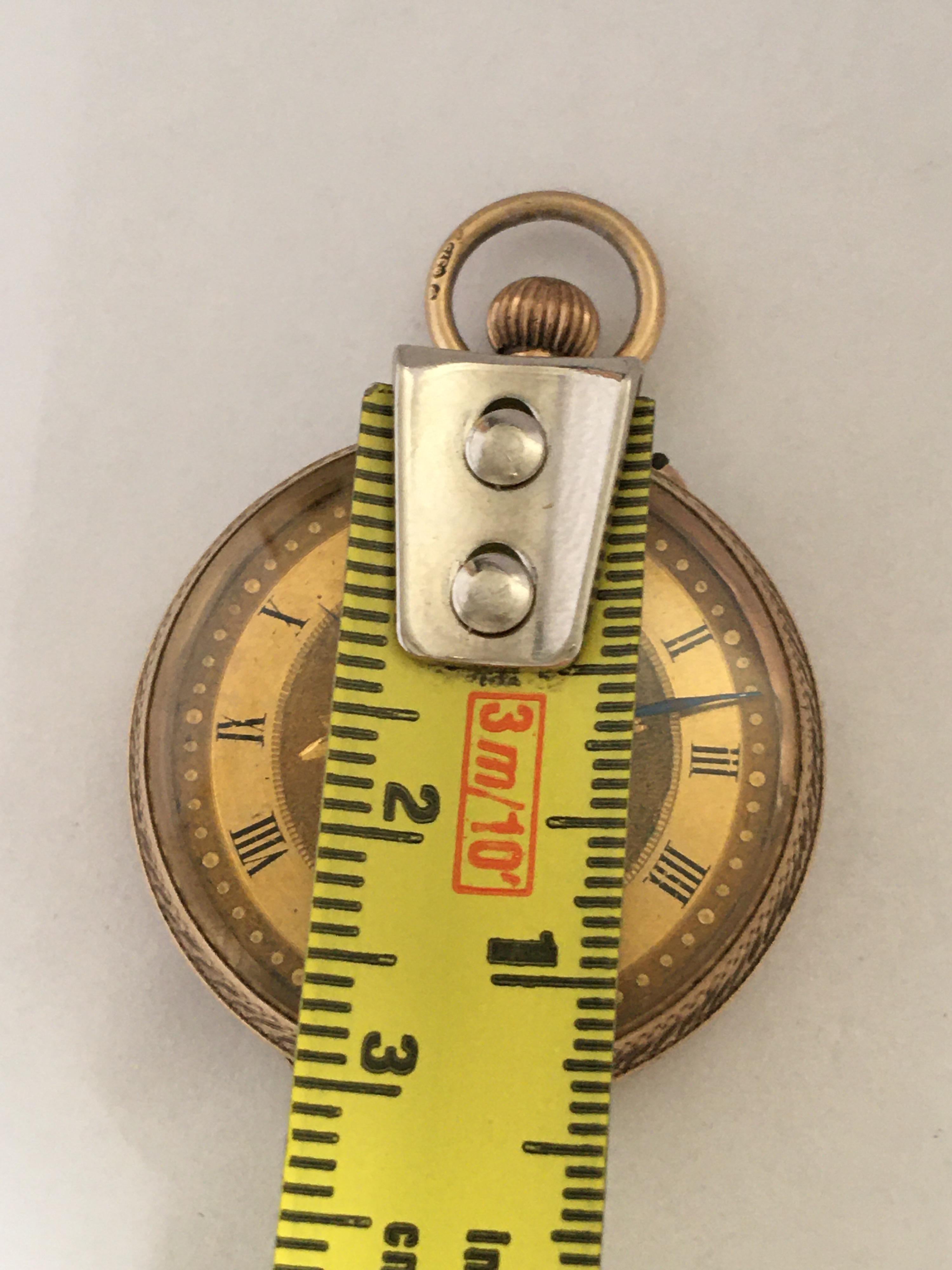 Antique 9K Gold Hand-winding Ladies Fob / Pocket Watch For Sale at ...