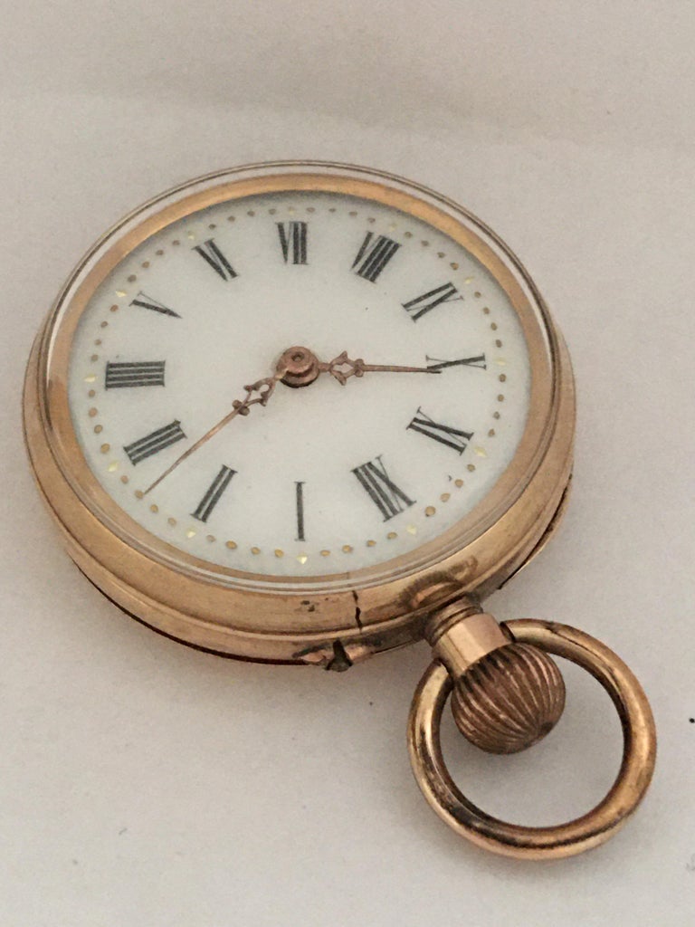 Antique 9 Karat Gold Fob Watch at 1stDibs
