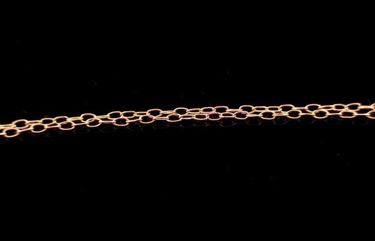 Antique 9k Gold Trace Link Chain Necklace, Edwardian at 1stDibs