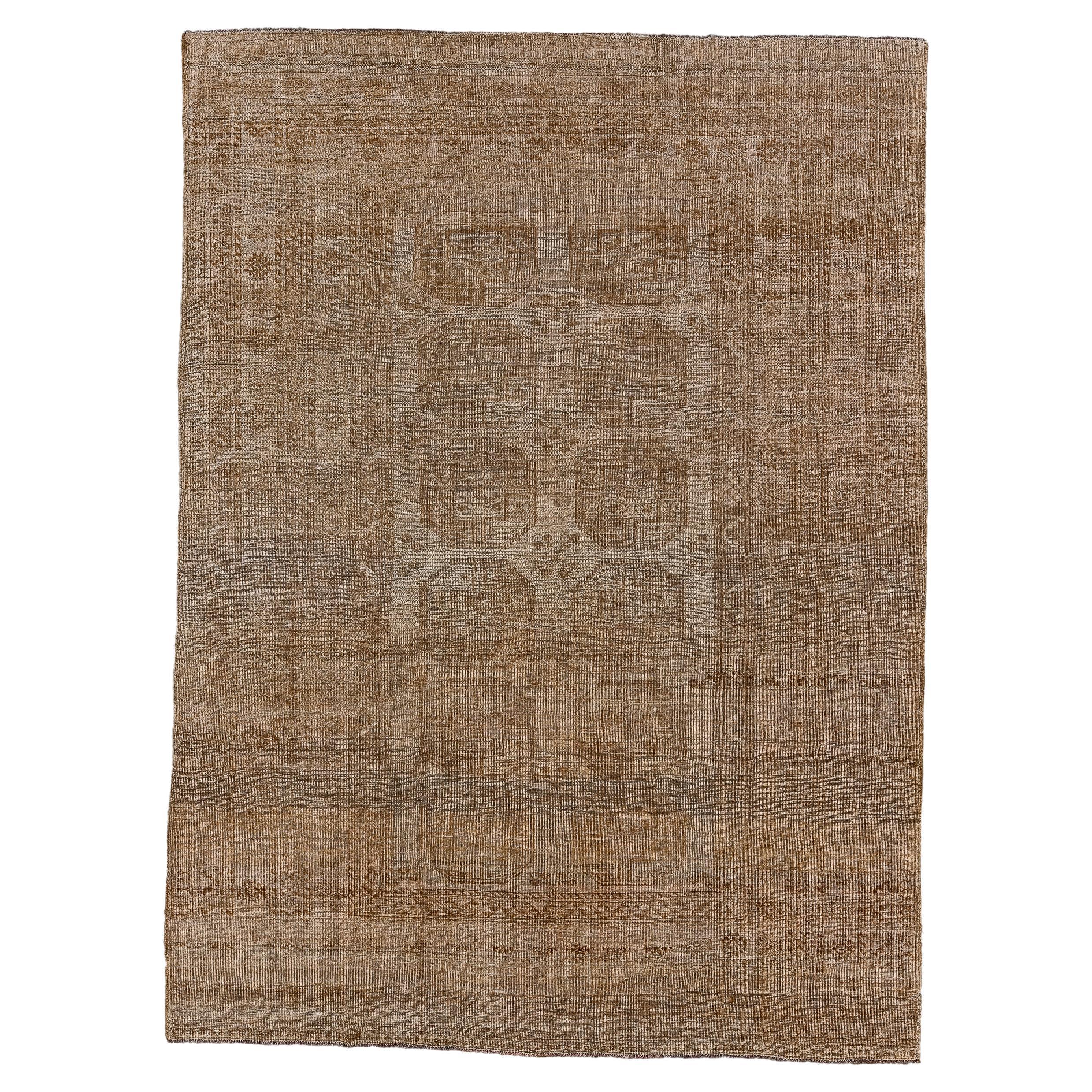 Antique Tribal Ersari Square Rug For Sale at 1stDibs