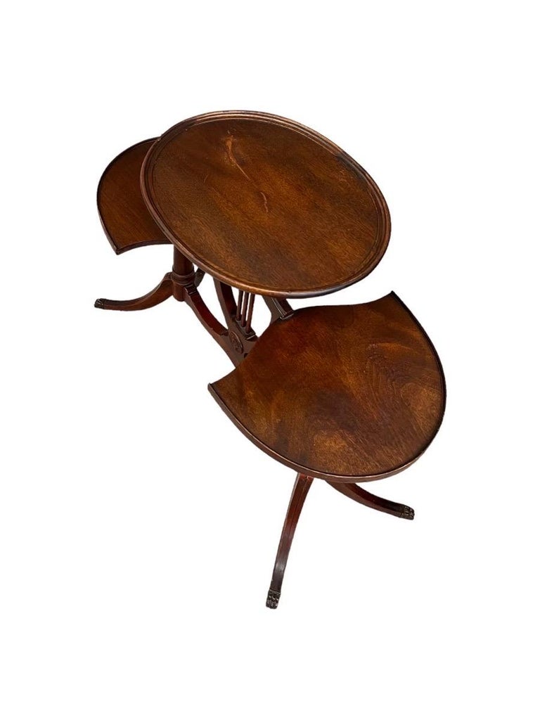 Antique Accent Table Plant Stand Claw Feet by Mersman For Sale at 1stDibs