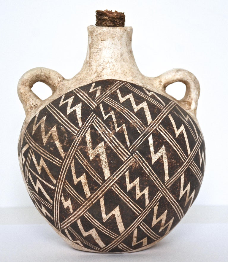 Antique Acoma Pueblo Polychrome Pottery Canteen, 1920 For Sale at ...