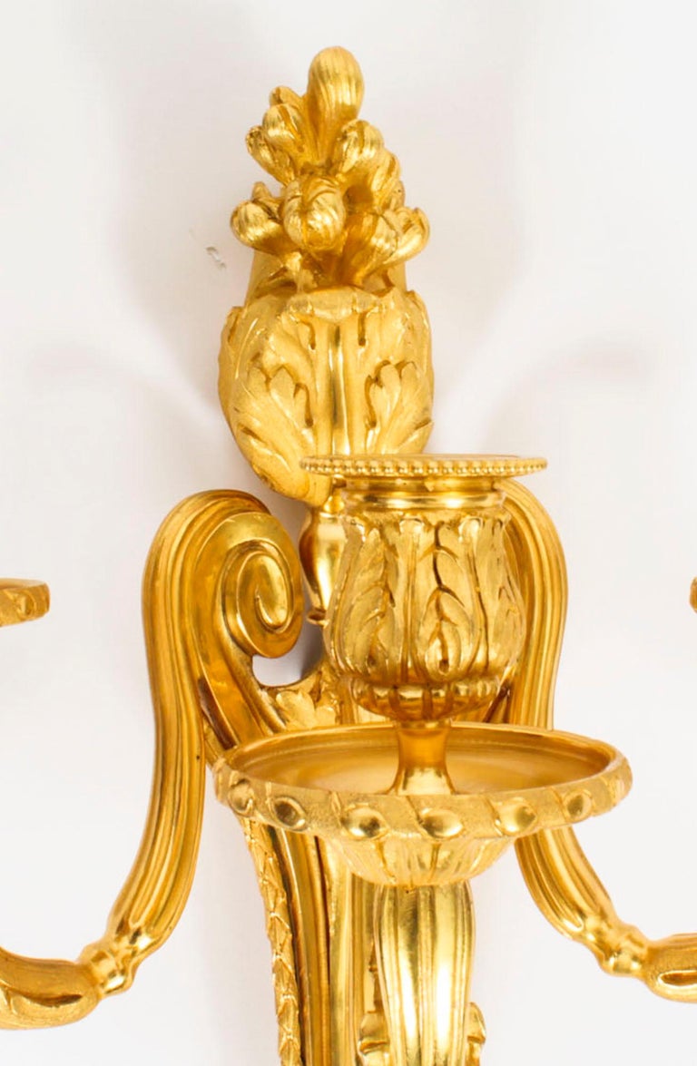 Antique Adam Revival Pair Decorative Triple Branch Wall Lights, 19th ...