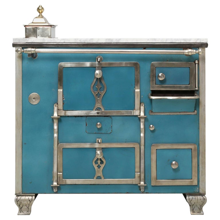 Antique Adaptive Reuse Stove into a Kitchen Island or Bar, Built-in Ice ...