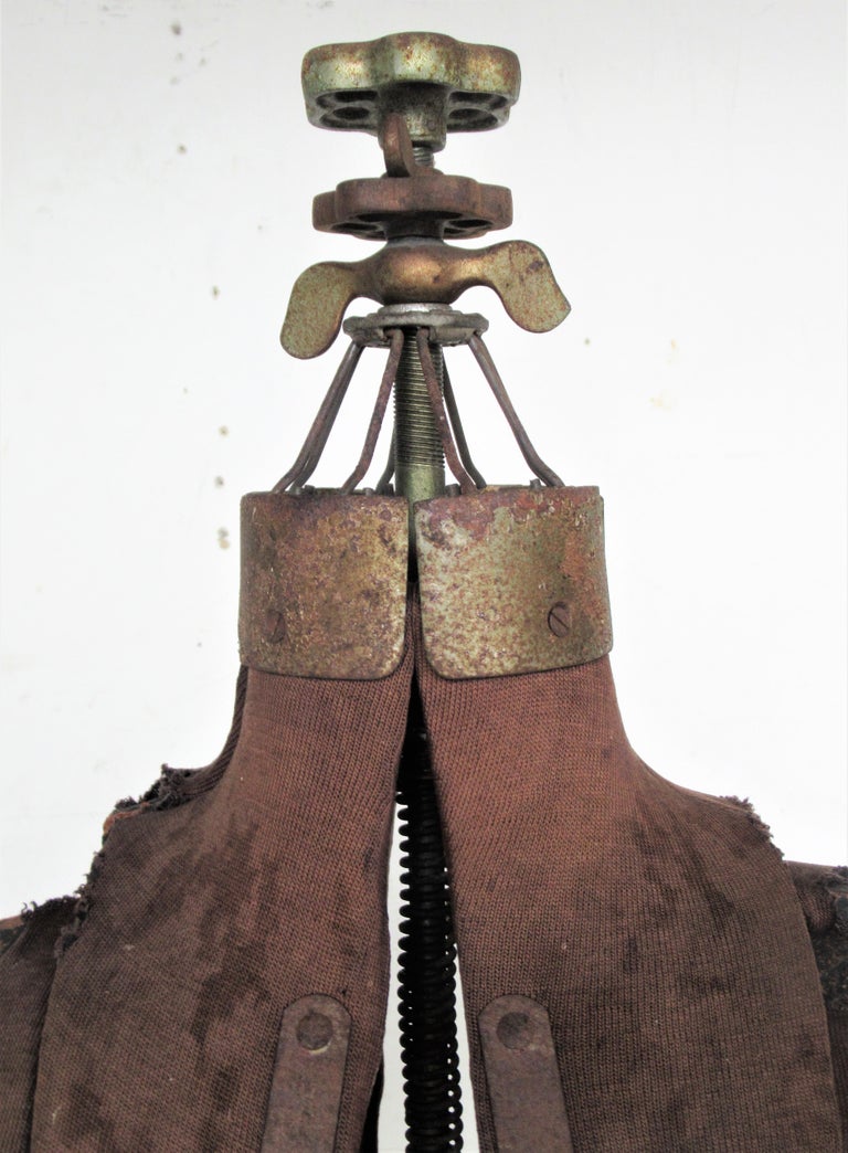 Antique Adjustable Freestanding Dress Makers Form at 1stDibs