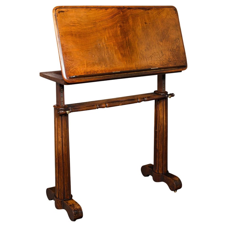 Antique Adjustable Reading Table, English, Lectern, Recital Stand ...