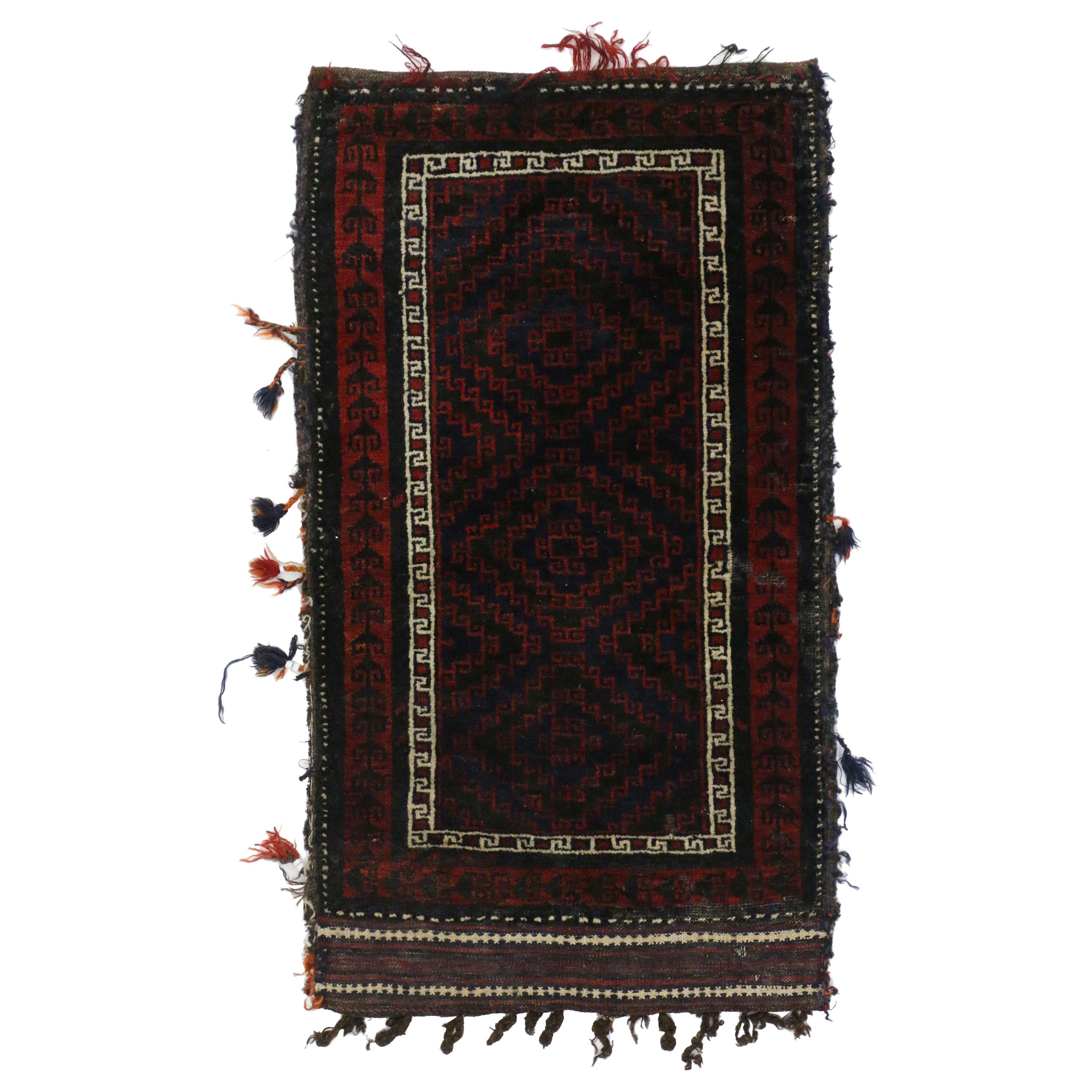 Antique Afghan Baluch Balisht Bag, Nomadic Wall Hanging, Tribal Style ...