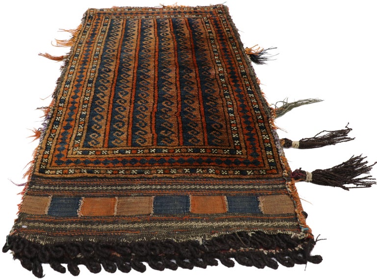 Antique Afghan Baluch Balisht Bag, Tribal Style Tapestry, Nomadic Wall ...