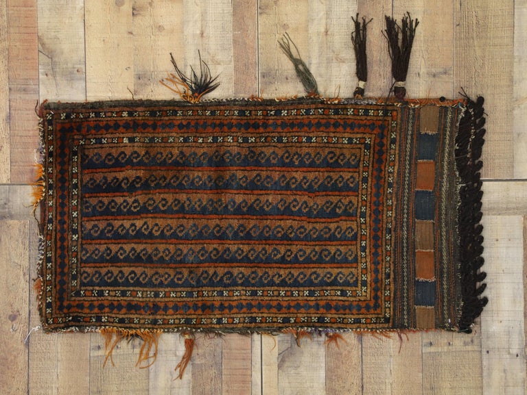 Antique Afghan Baluch Balisht Bag, Tribal Style Tapestry, Nomadic Wall ...