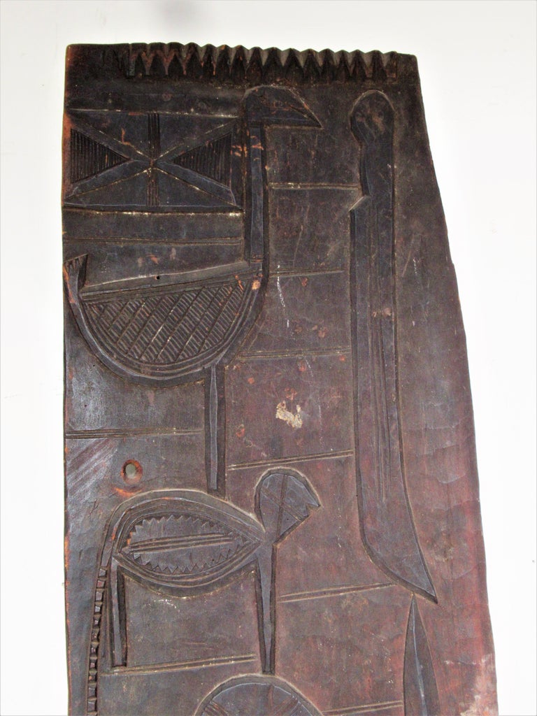 Antique African Carved Door Panel For Sale at 1stDibs