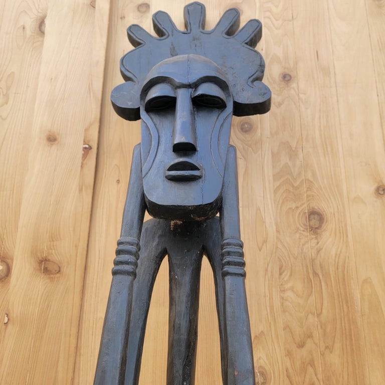 Antique African Carved Tribal Statue For Sale at 1stDibs