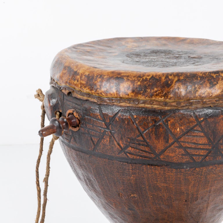 Antique African Wooden Drum at 1stDibs | dabakan, antique african drum ...