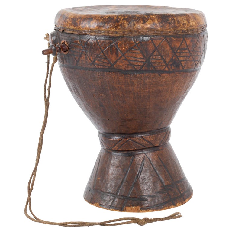 Antique African Wooden Drum at 1stDibs | dabakan, antique african drum ...