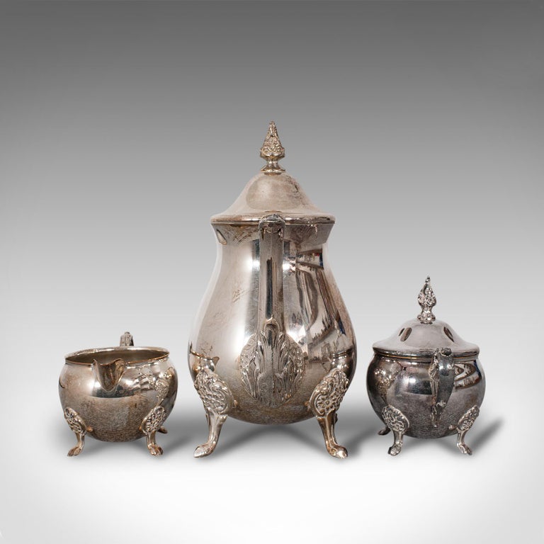 Antique Afternoon Tea Service, English, Silver Plated, Serving Tray ...