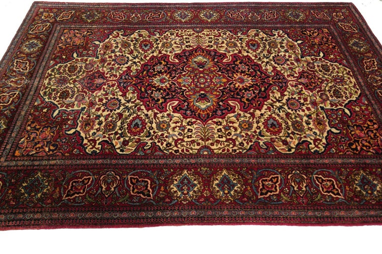 Antique Persian Ghom Tehran Ghom Rug Handmade Persian Rug 5x7 For Sale ...