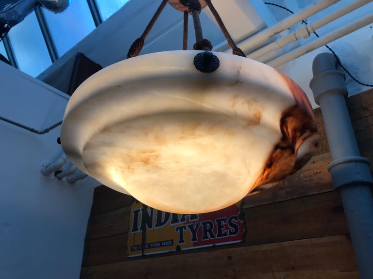 Antique Alabaster Plafonnier Chandelier at 1stDibs | plafonnier antique