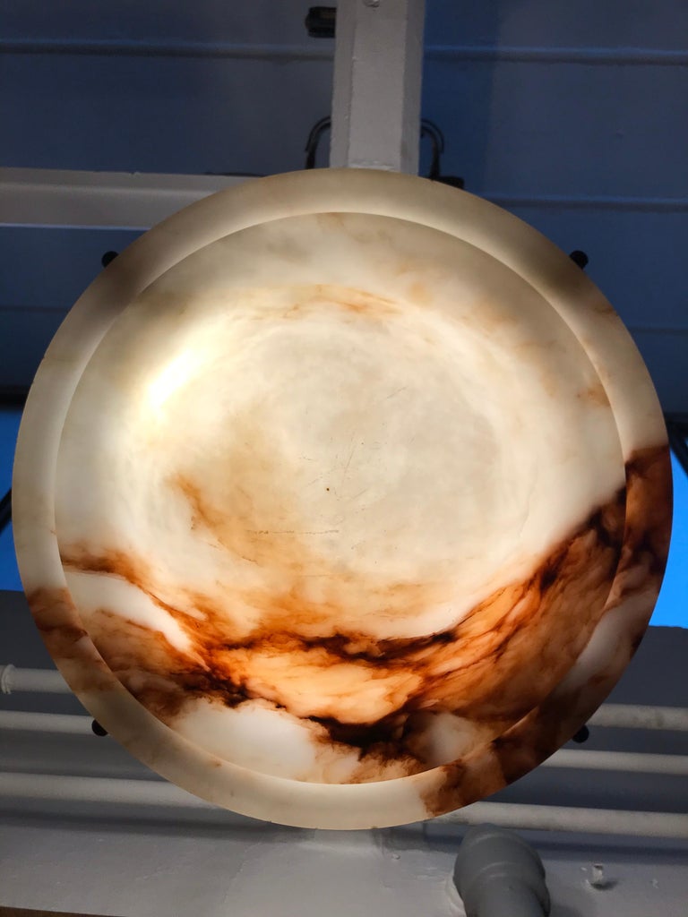Antique Alabaster Plafonnier Chandelier at 1stDibs | plafonnier antique