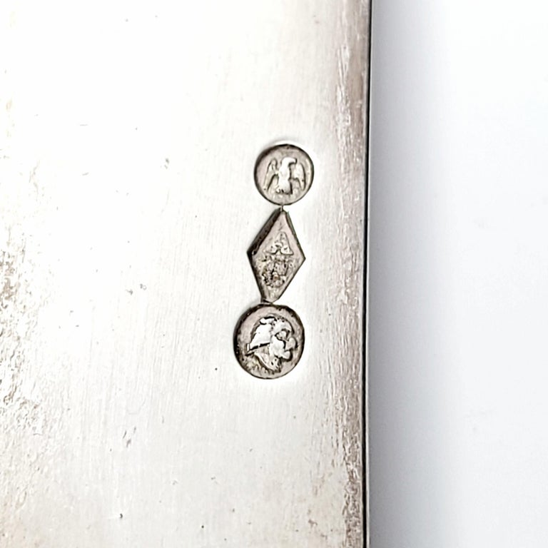 Antique Albert Coles Coin Silver Fork Spoon Knife Set with Box For Sale ...