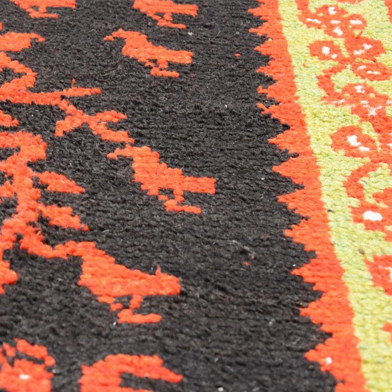 Antique Alpujarra Granadina Wool Handmade Spanish Rug For Sale at 1stDibs