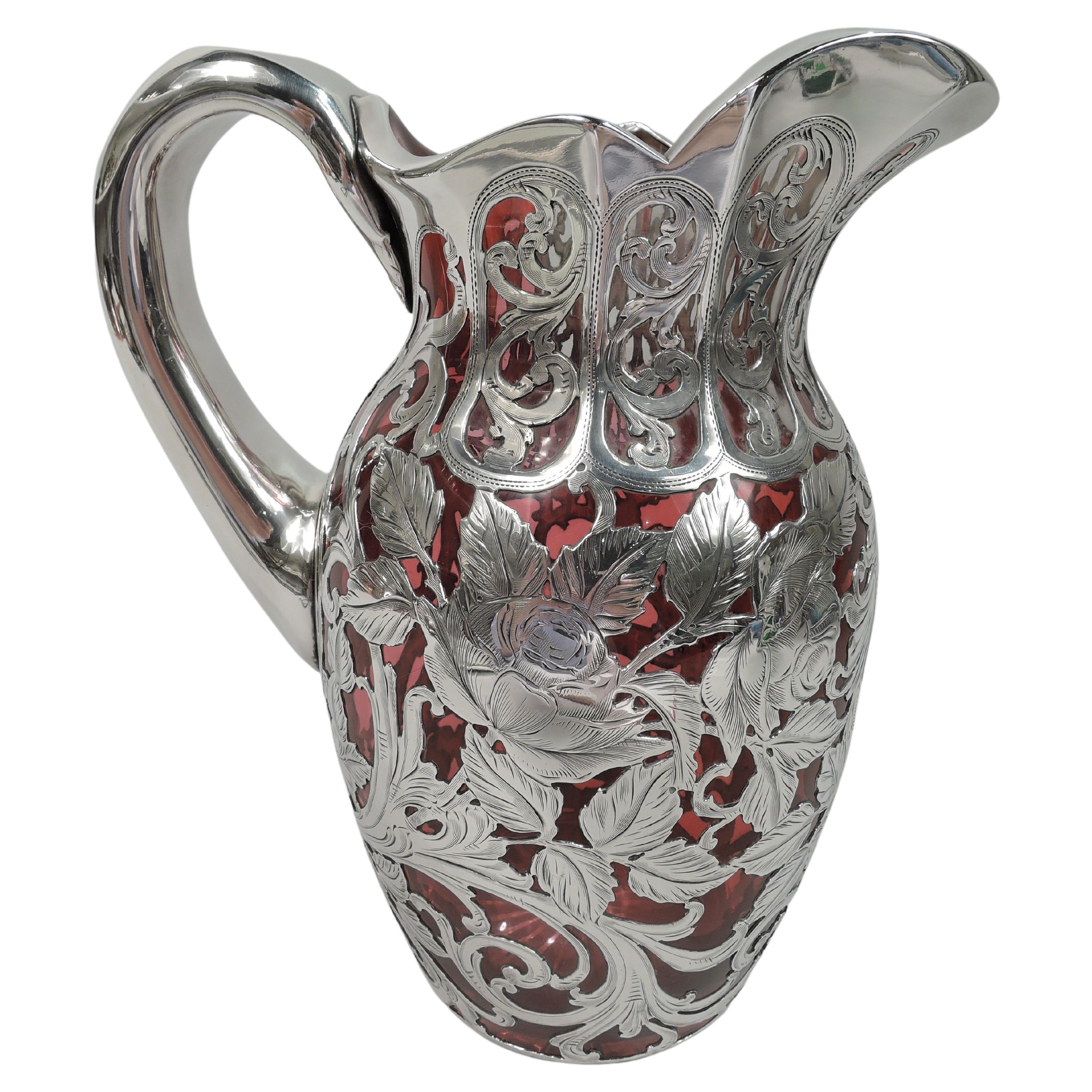 Pitcher, Sterling Silver Overlay For Sale at 1stDibs