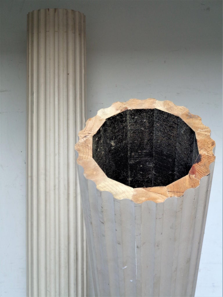 Antique American Architectural Fluted Wood Columns For Sale at 1stDibs