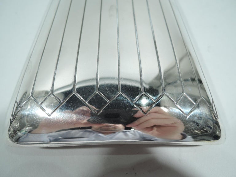 Antique American Art Deco Sterling Silver Flask by Meriden Britannia ...