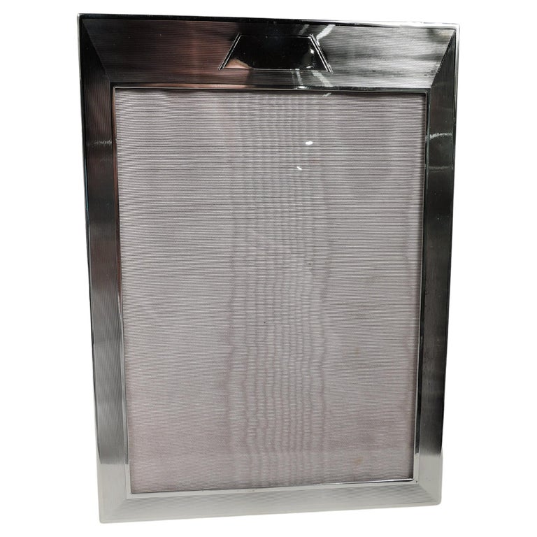 Antique American Art Deco Sterling Silver Picture Frame For Sale at 1stDibs