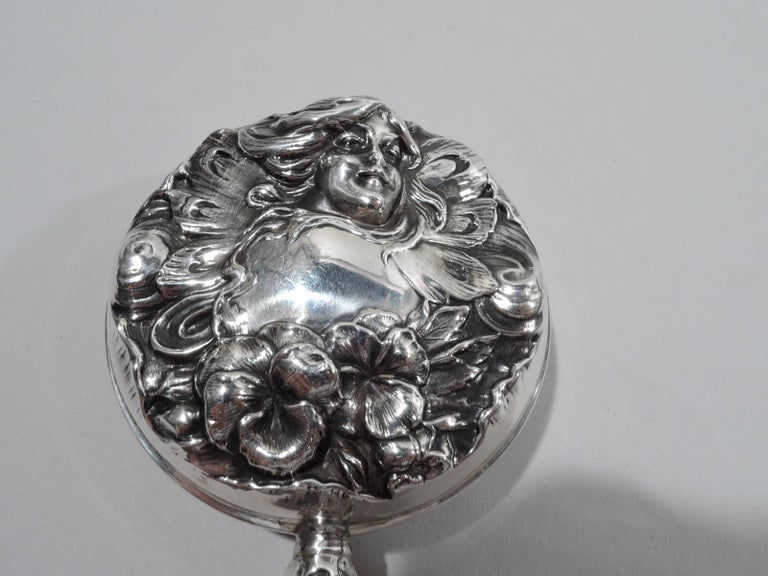Antique American Art Nouveau Sterling Silver Baby Rattle For Sale at ...