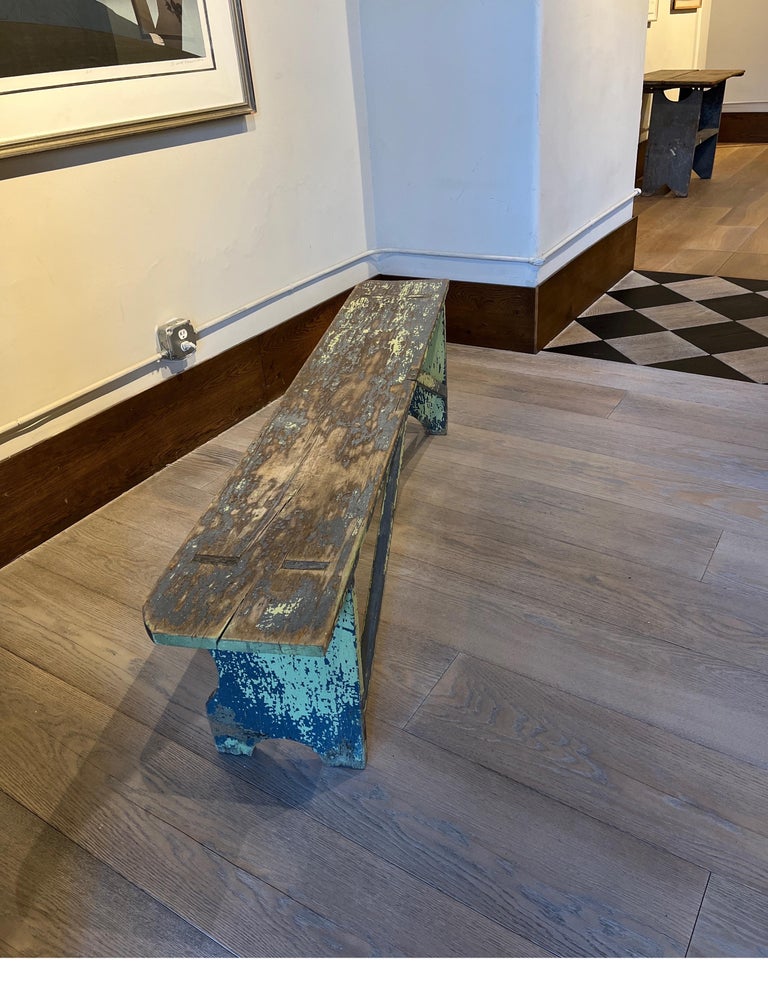 Antique American Bench with Old Paint For Sale at 1stDibs