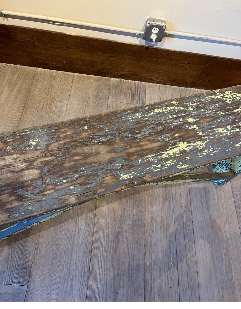 Antique American Bench with Old Paint For Sale at 1stDibs