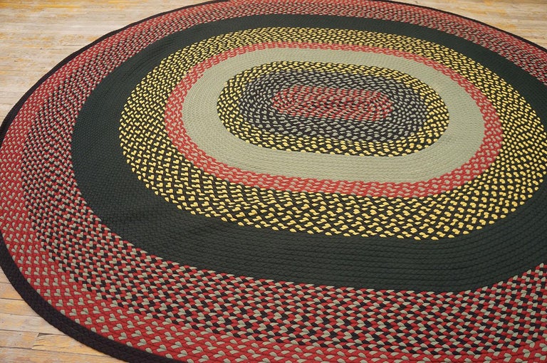 1980s American Braided Rug ( 10' x 11'4" - 304 x 345 cm ) For Sale at ...