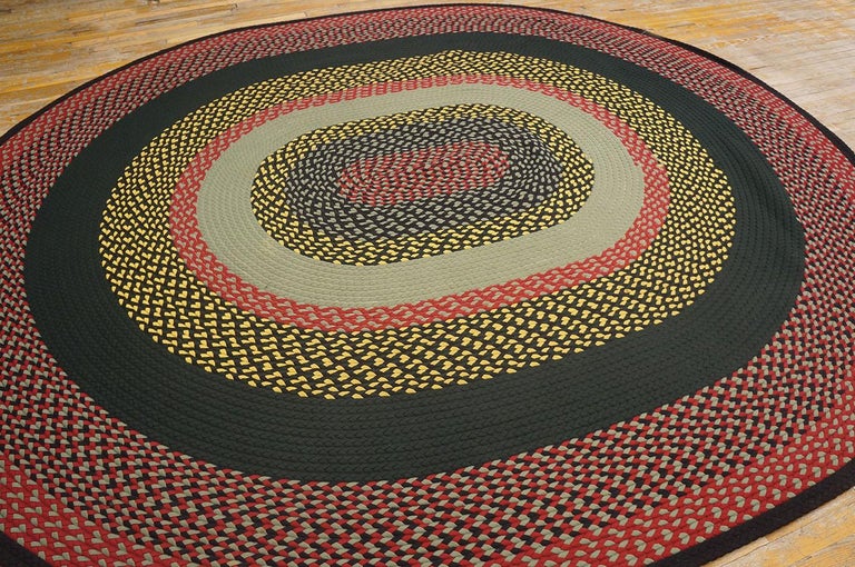 1980s American Braided Rug ( 10' x 11'4" - 304 x 345 cm ) For Sale at ...