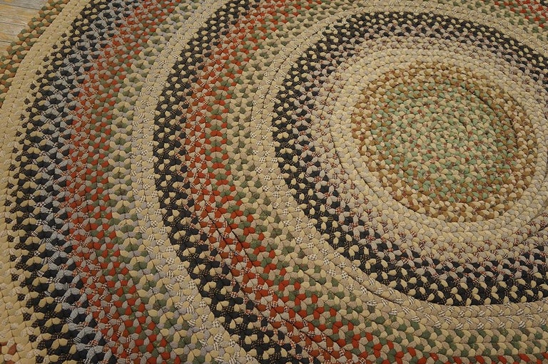 Early 20th Century American Braided Rug ( 6'6" R - 200 cm R ) For Sale ...