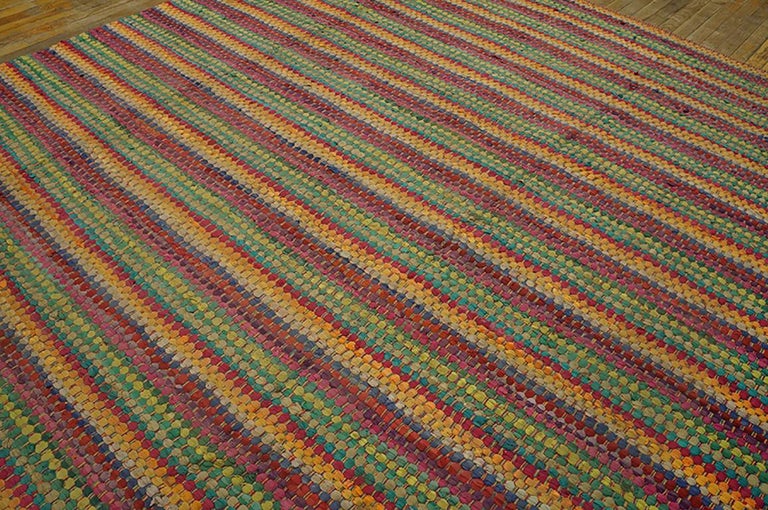 Antique American Braided Rug For Sale at 1stDibs