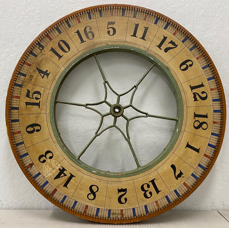 Antique American Carnival Game Wheel, Early 20th Century at 1stDibs