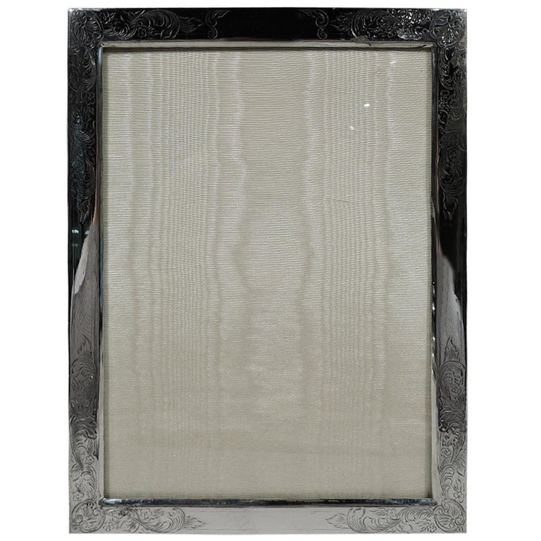 Antique American Edwardian Art Nouveau Sterling Silver Picture Frame ...