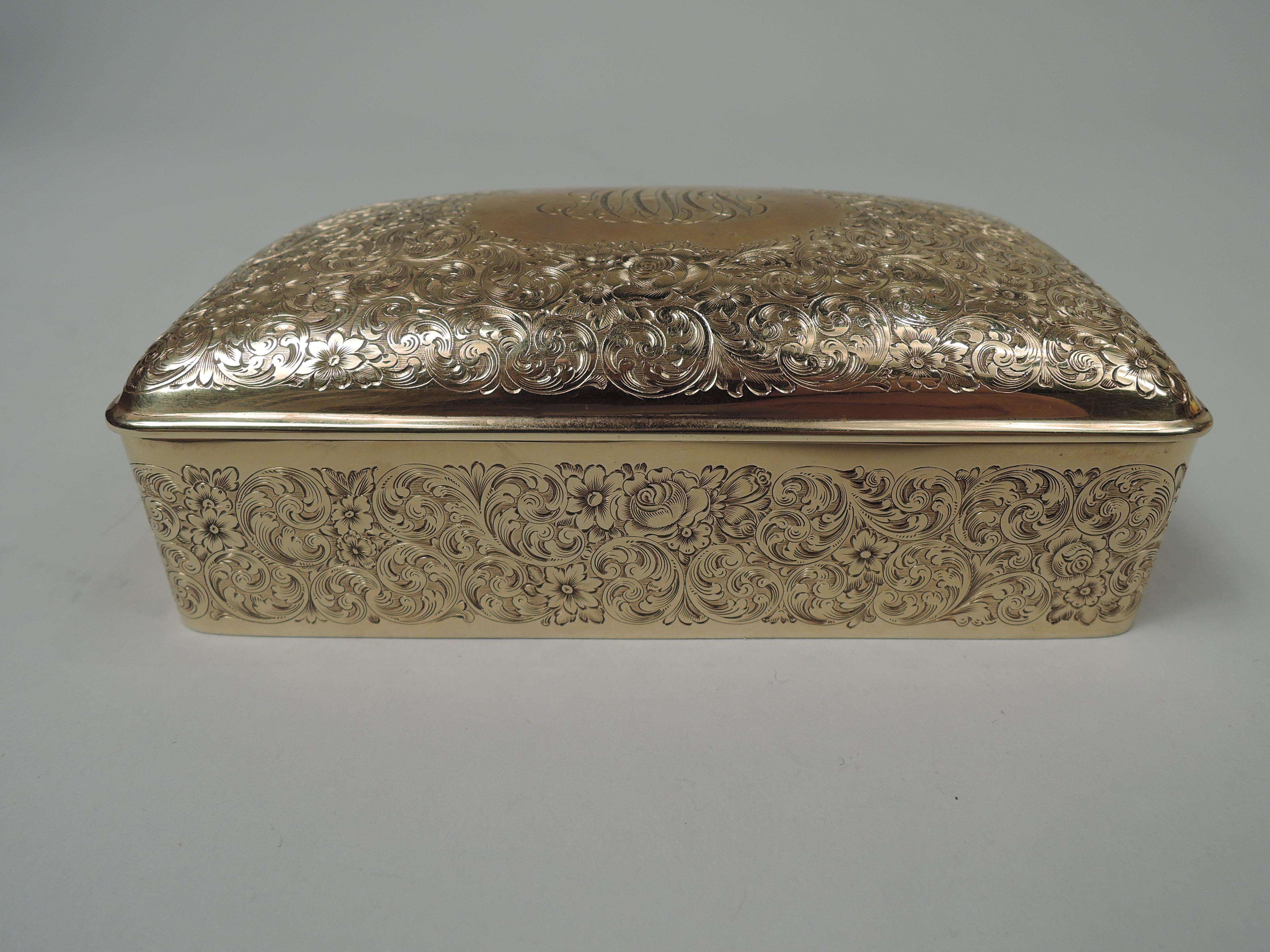 Antique American Edwardian Classical 14k Gold Jewelry Box For Sale at ...