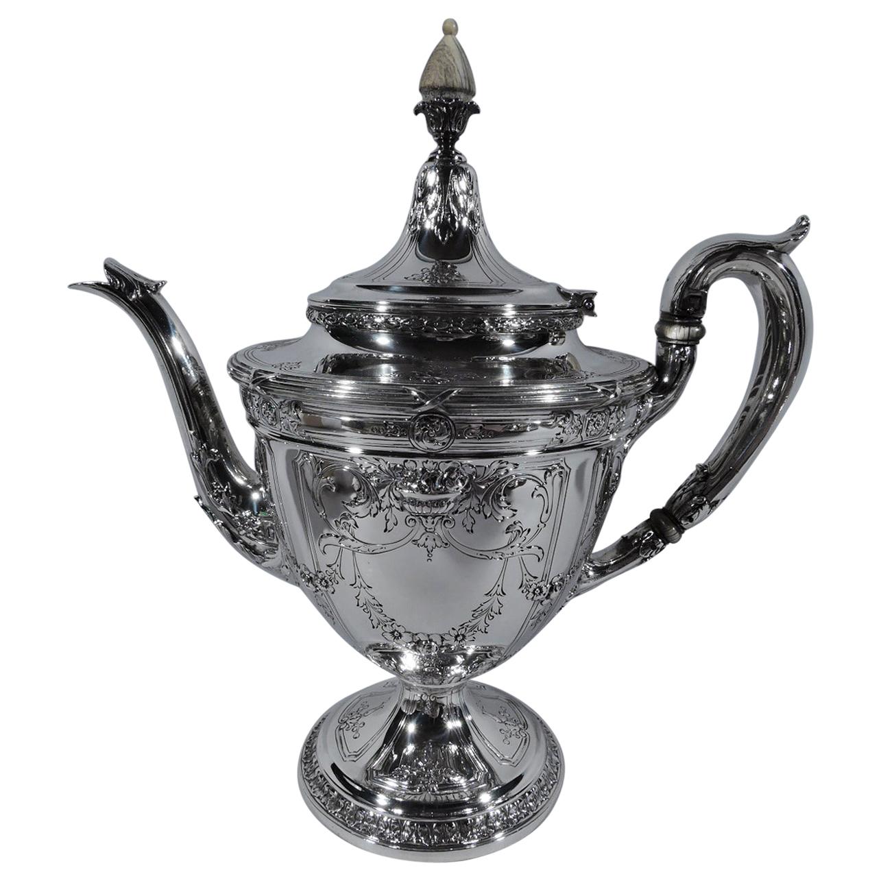 Antique American Edwardian Classical Sterling Silver Teapot by Gorham ...
