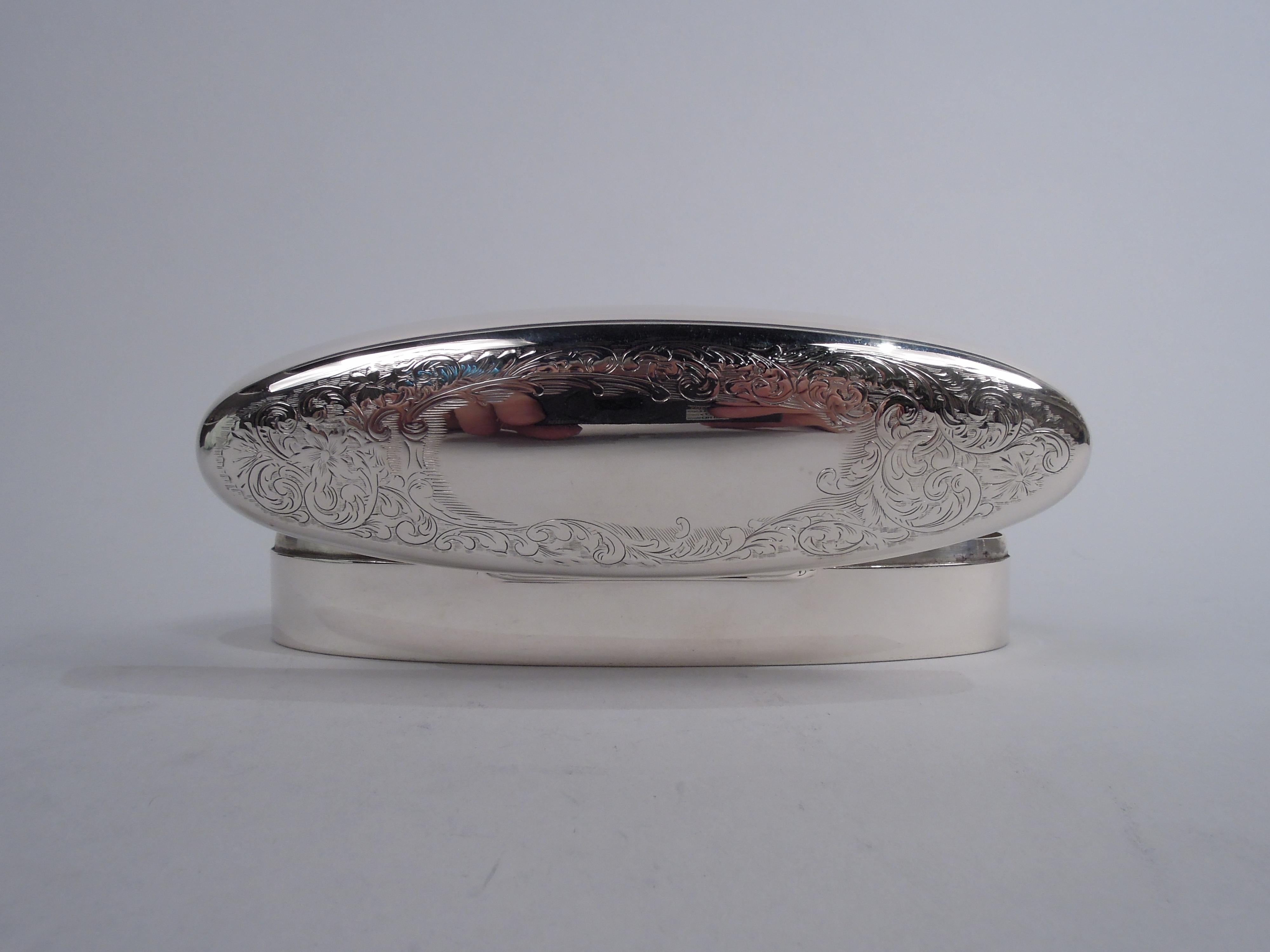 Antique American Edwardian Classical Sterling Silver Trinket Box For ...