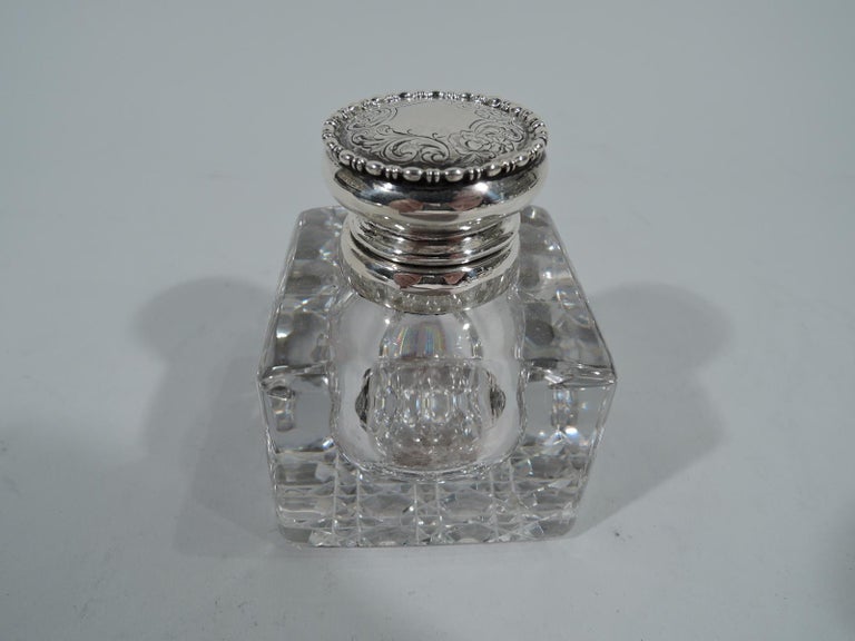Antique American Edwardian Sterling Silver Inkwell on Stand by Gorham ...