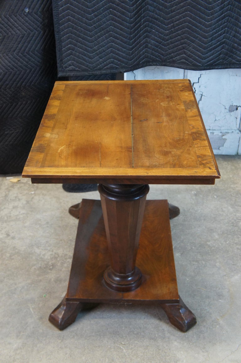 Antique American Empire Mahogany Double Pedestal Pillar and Scroll ...