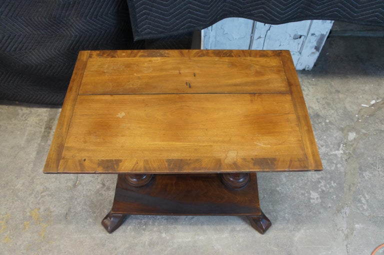 Antique American Empire Mahogany Double Pedestal Pillar and Scroll ...