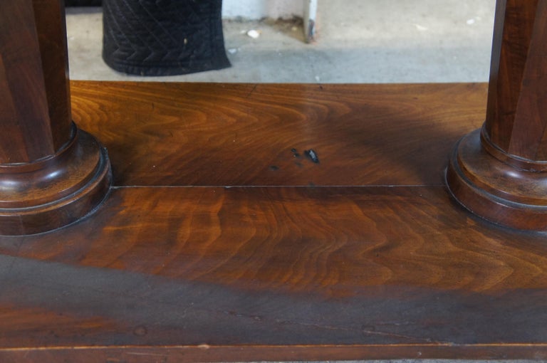 Antique American Empire Mahogany Double Pedestal Pillar and Scroll ...