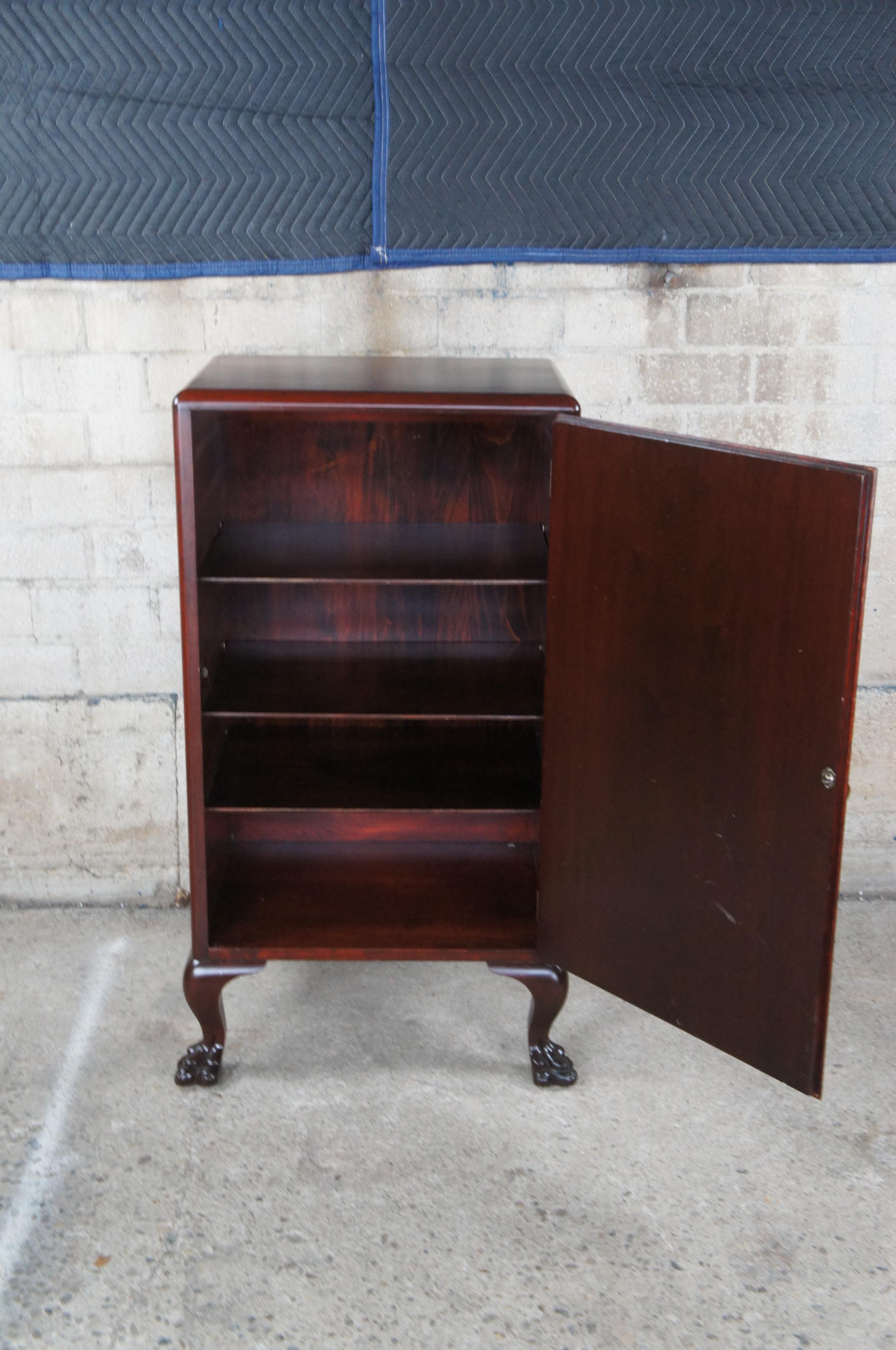 Antique American Empire Mahogany Record Sheet Music Cabinet Bookcase ...