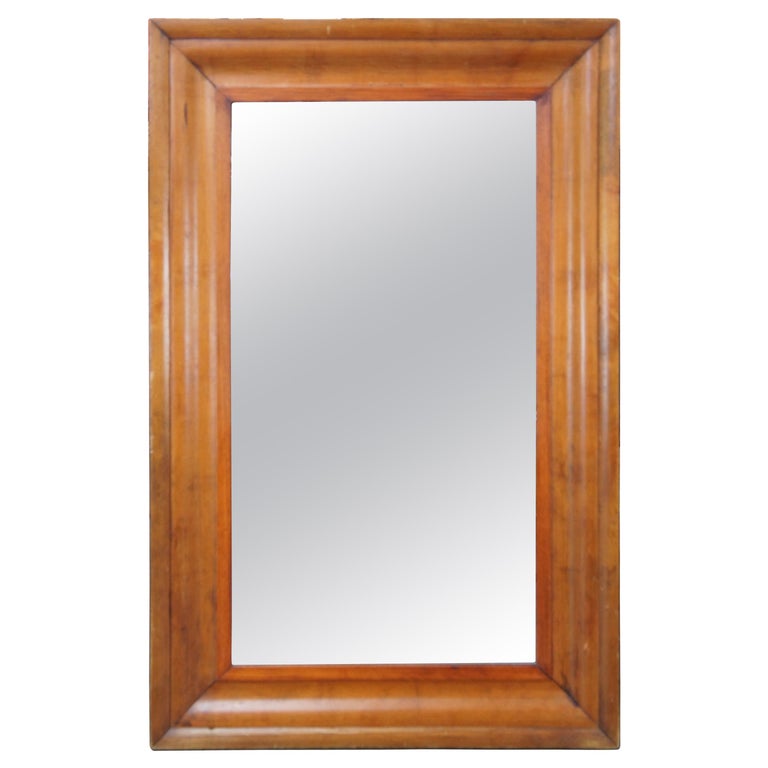 Antique American Empire Ogee Pine Rectangular Wall Hanging Mirror ...