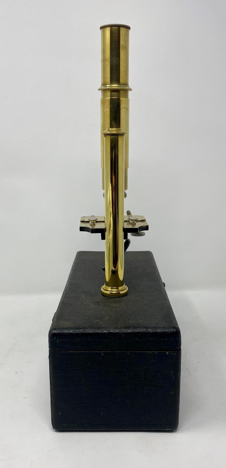 Antique American "Ernst Gundlach" Field Microscope with Carrying Case ...