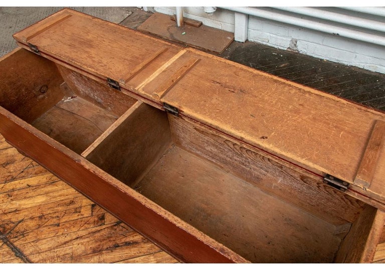 Antique American Farm Chest in Original Oxblood Paint at 1stDibs