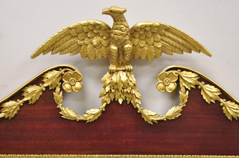 Antique American Federal Gilt Carved Overmantle Triple Mirror with Gold ...