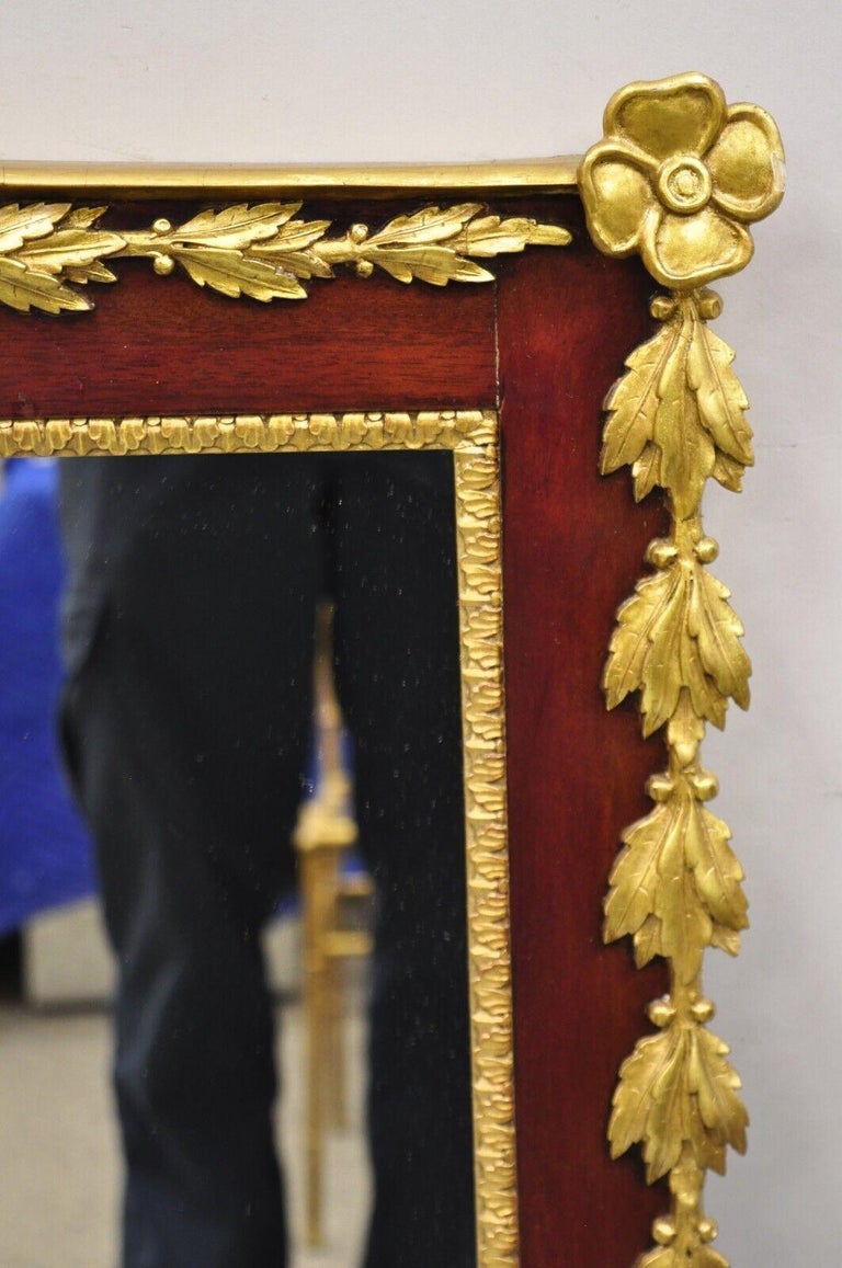 Antique American Federal Gilt Carved Overmantle Triple Mirror with Gold ...